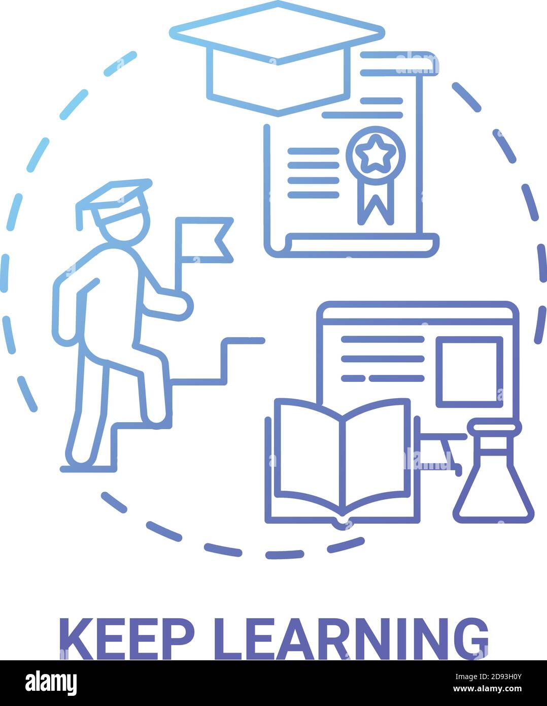 Keep learning concept icon Stock Vector Image & Art - Alamy