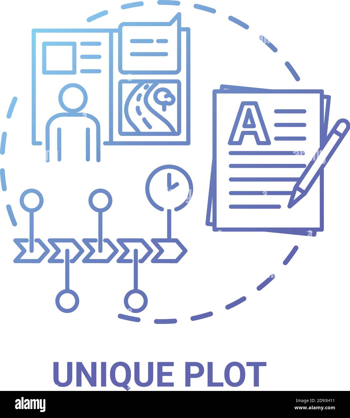 Unique plot concept icon Stock Vector Image & Art - Alamy