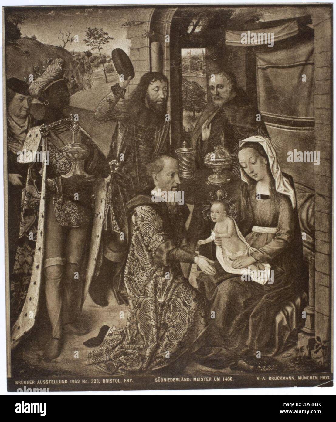 Justus van Gent - Adoration of the Magi Stock Photo - Alamy