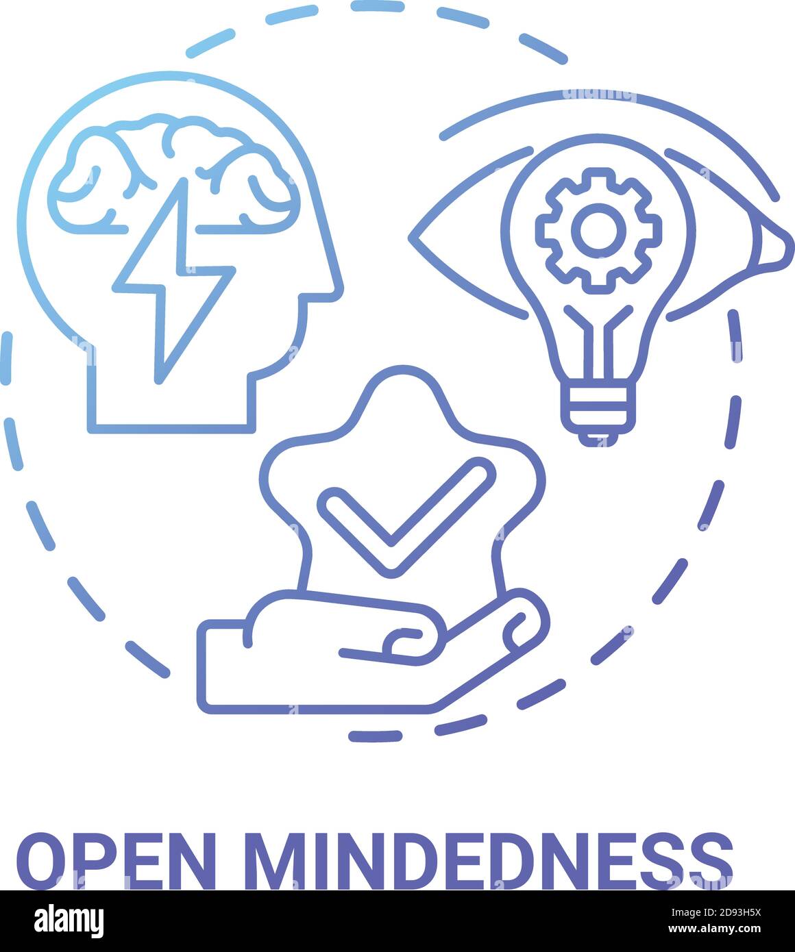 Open mindedness success Stock Vector Images - Alamy