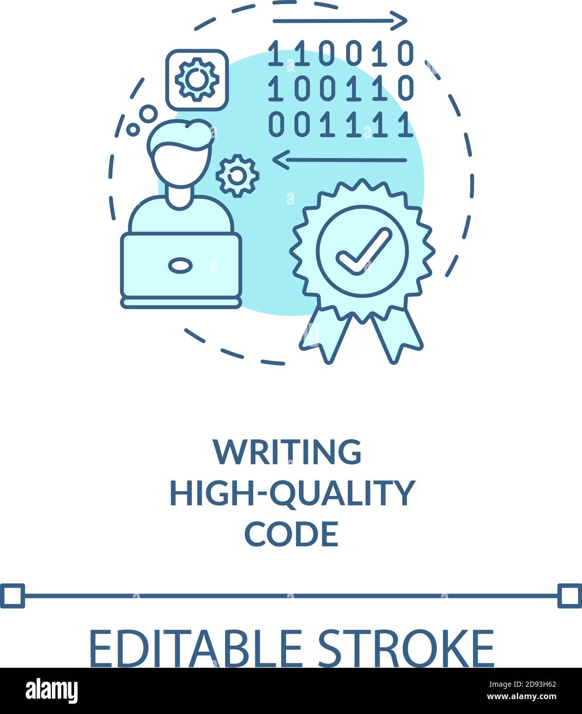 Writing high quality code concept icon Stock Vector Image & Art - Alamy