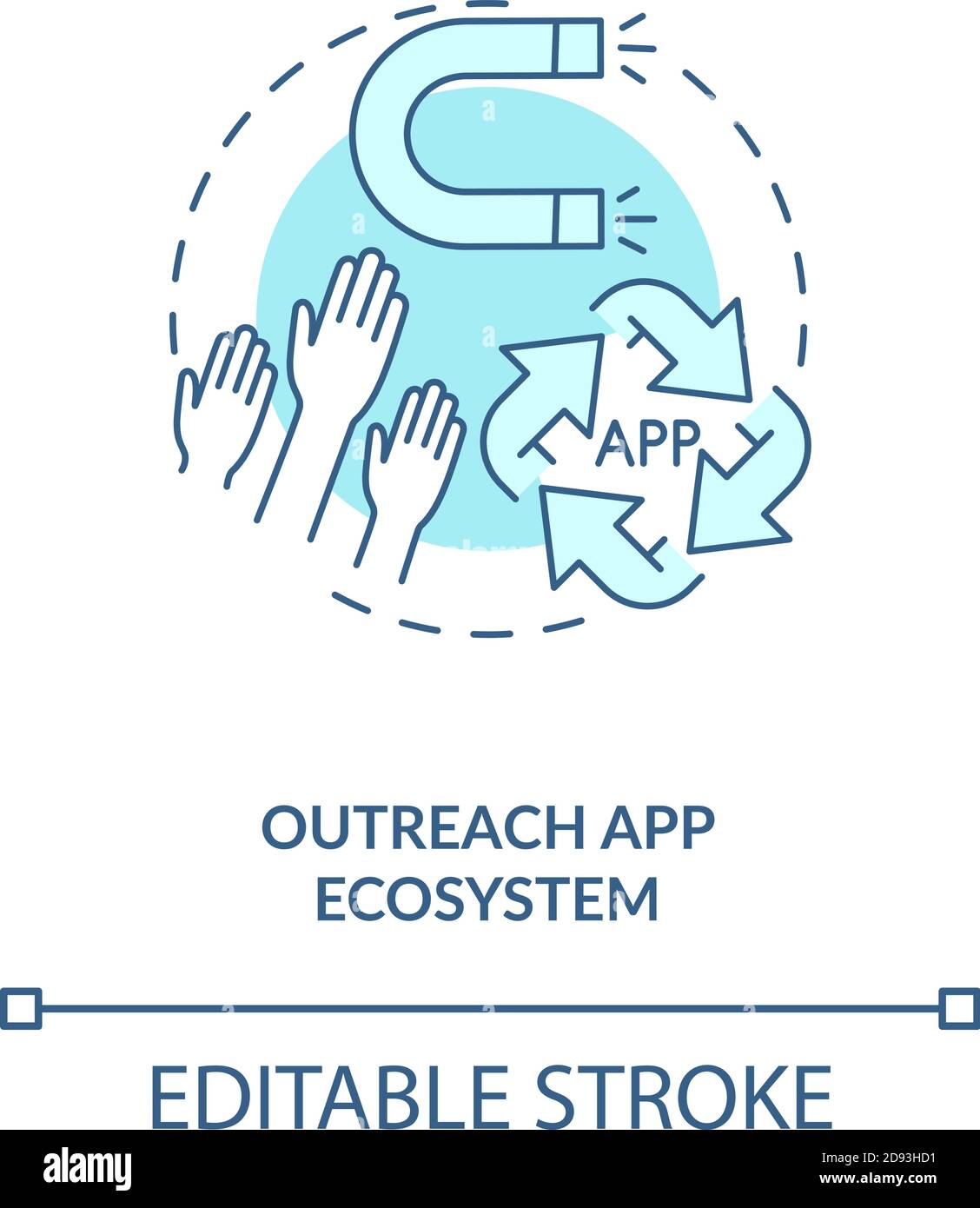 Outreach app ecosystem concept icon Stock Vector Image & Art - Alamy