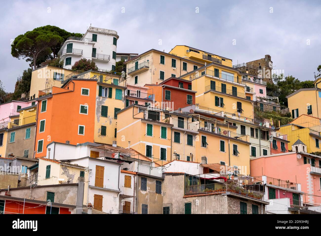 Colorful Traditional Houses - Riomaggiore, Cinque Terre, Italy Stock Photo - Alamy
