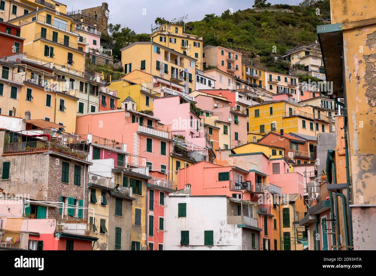 Details of Colorful Traditional Houses - Riomaggiore, Cinque Terre, Italy Stock Photo - Alamy