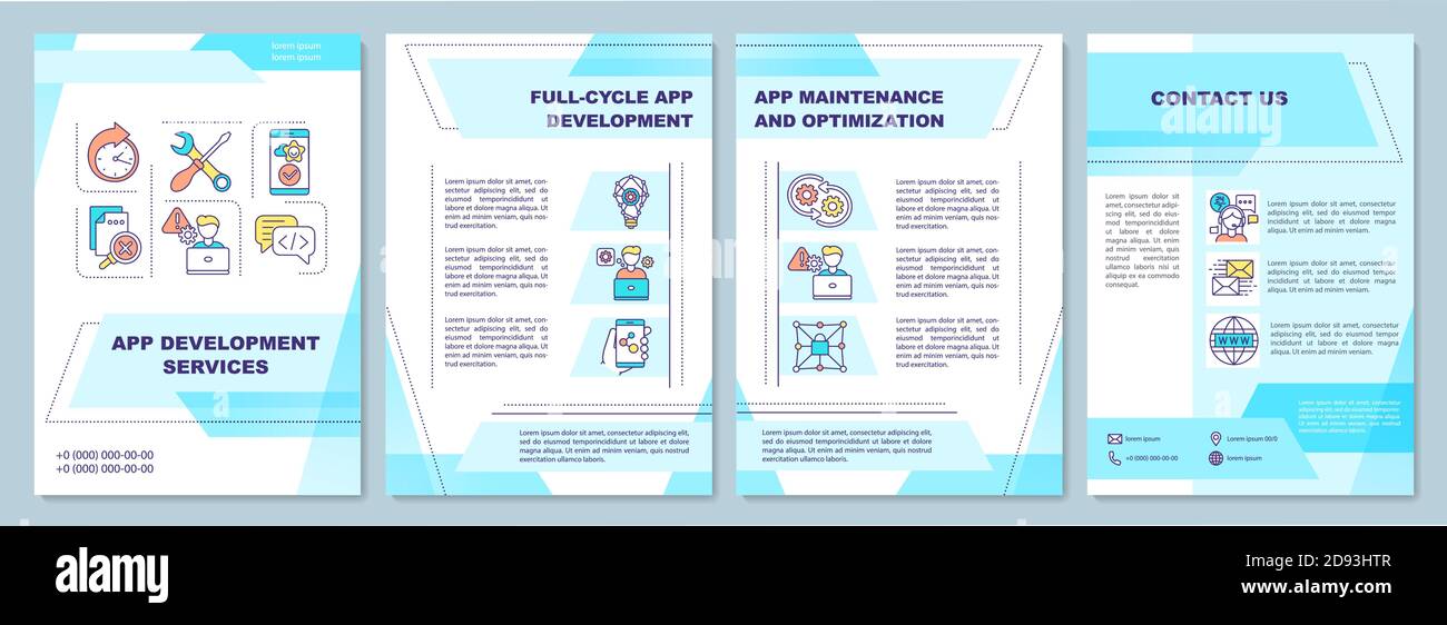 App development service brochure template Stock Vector Image & Art - Alamy