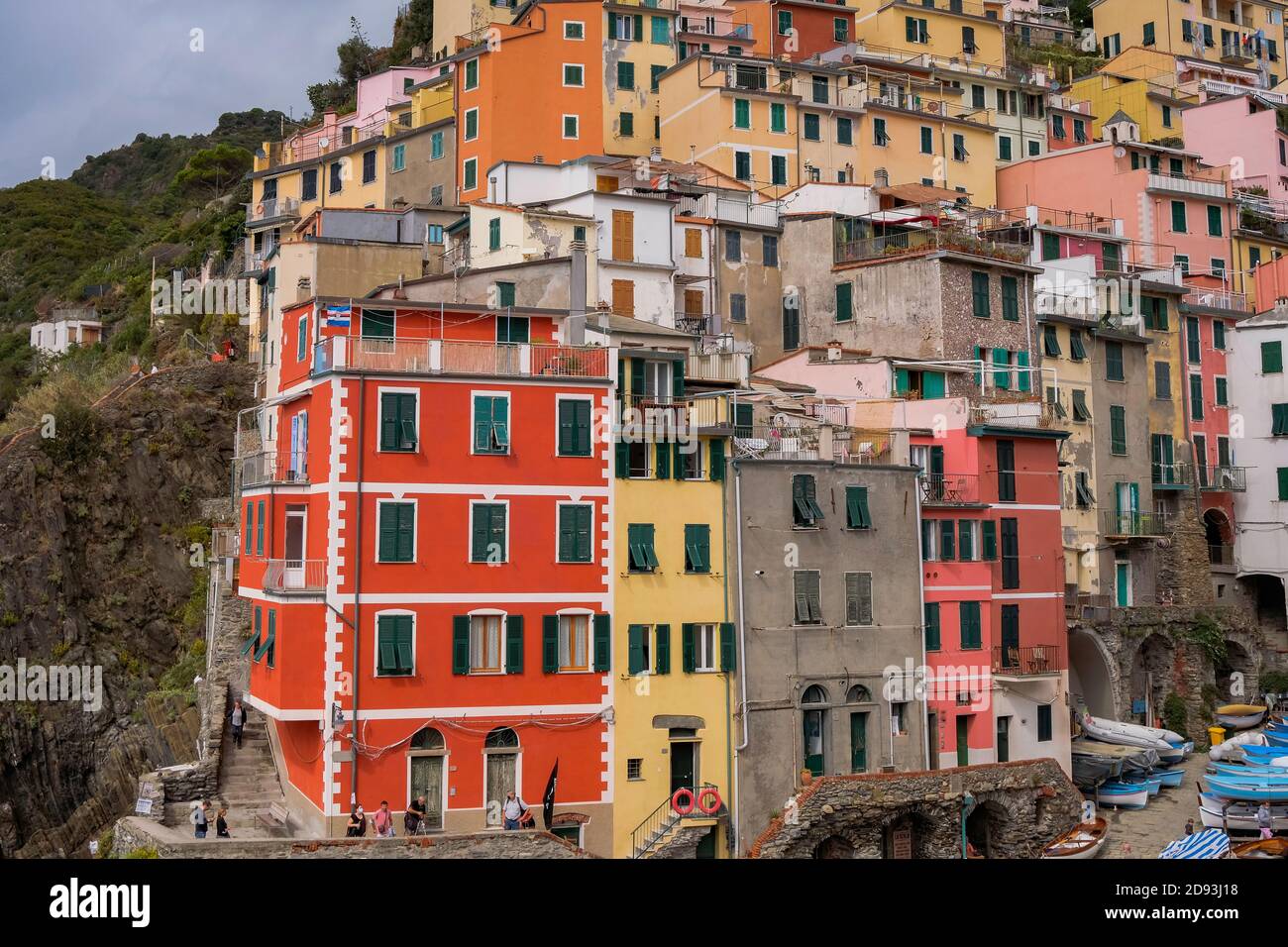 Colorful Traditional Houses - Riomaggiore, Cinque Terre, Italy Stock Photo - Alamy