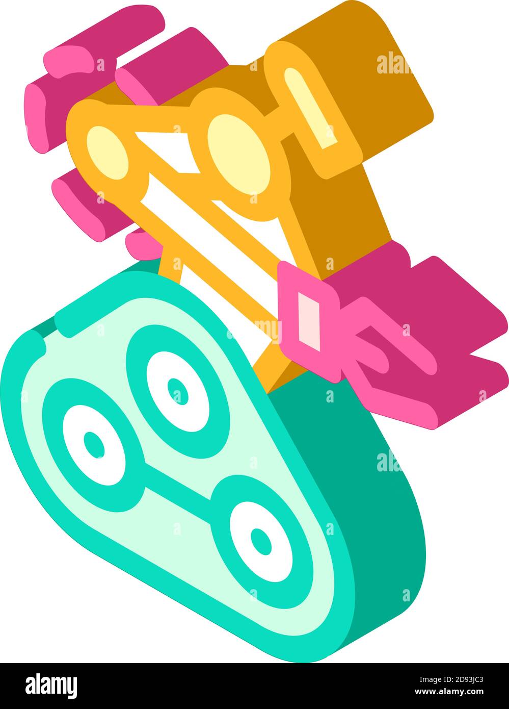 robotic arm isometric icon vector illustration sign Stock Vector Image ...