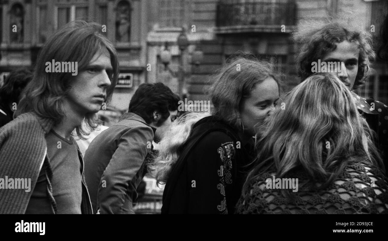 Young people in central London, England, 1971 Stock Photo - Alamy