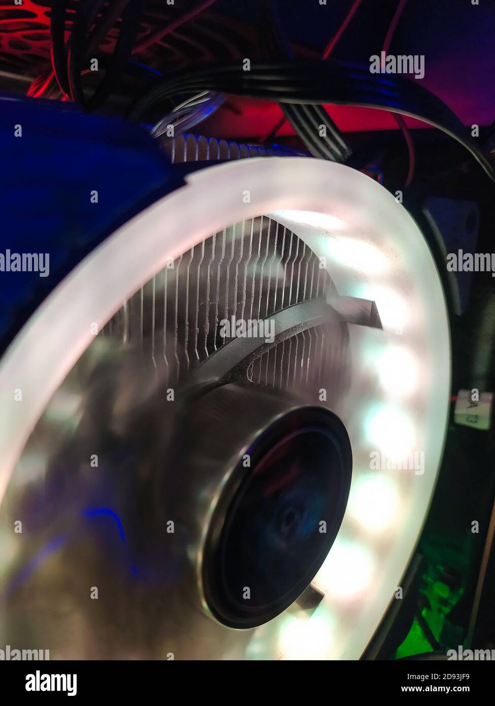 Modern computer air cooling with multi-colored led backlight-fans ...