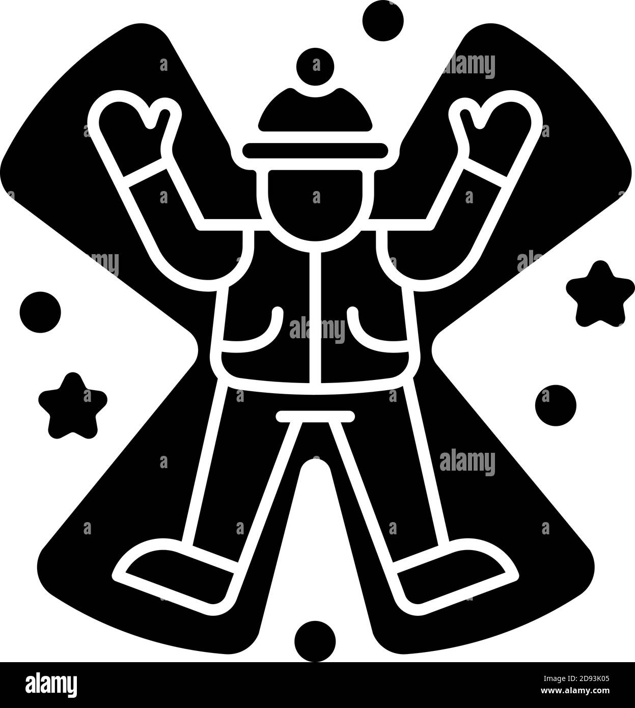 Vector illustration snow angel boy hi-res stock photography and images ...