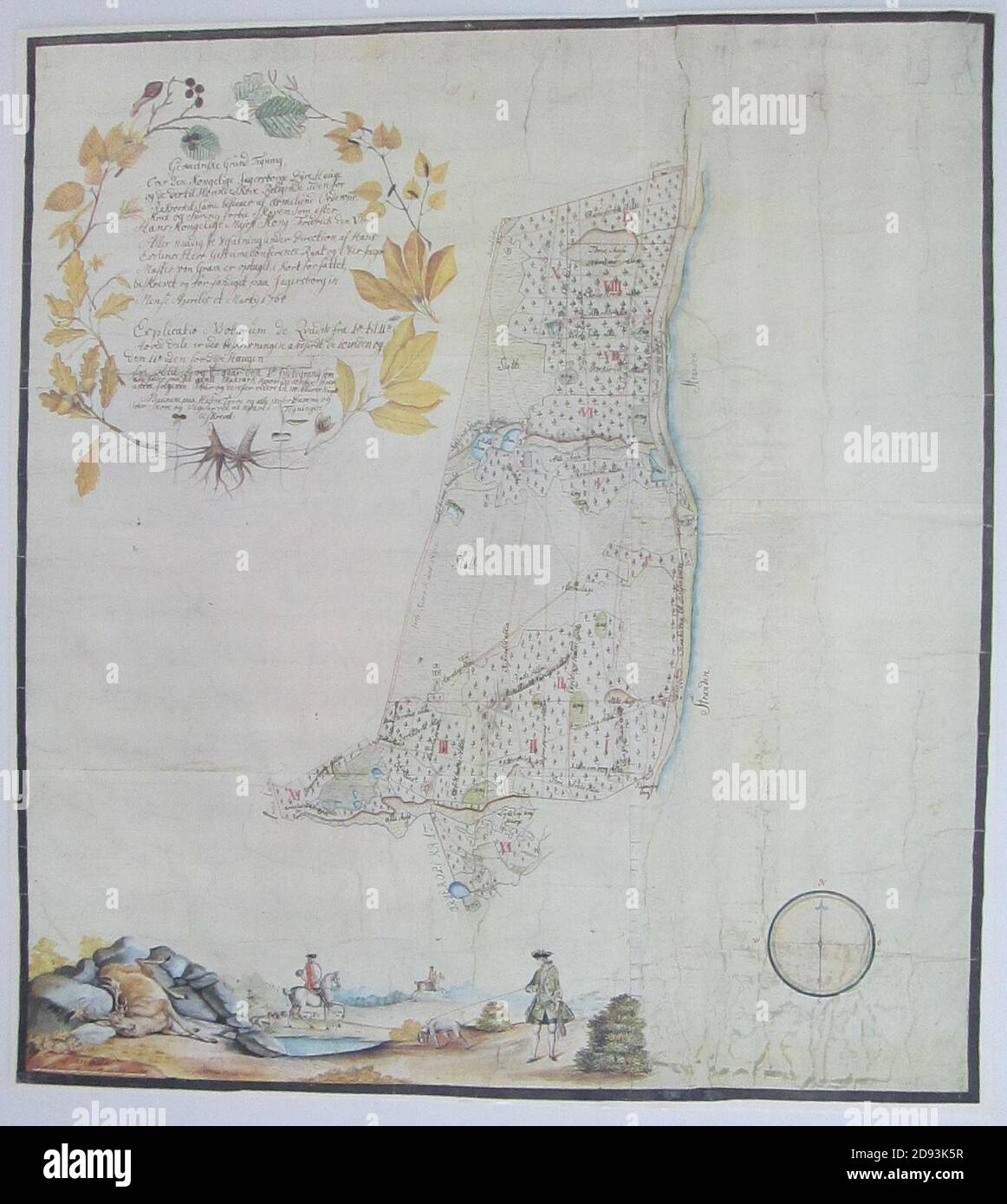 Jægersborg Hegn old map Stock Photo - Alamy