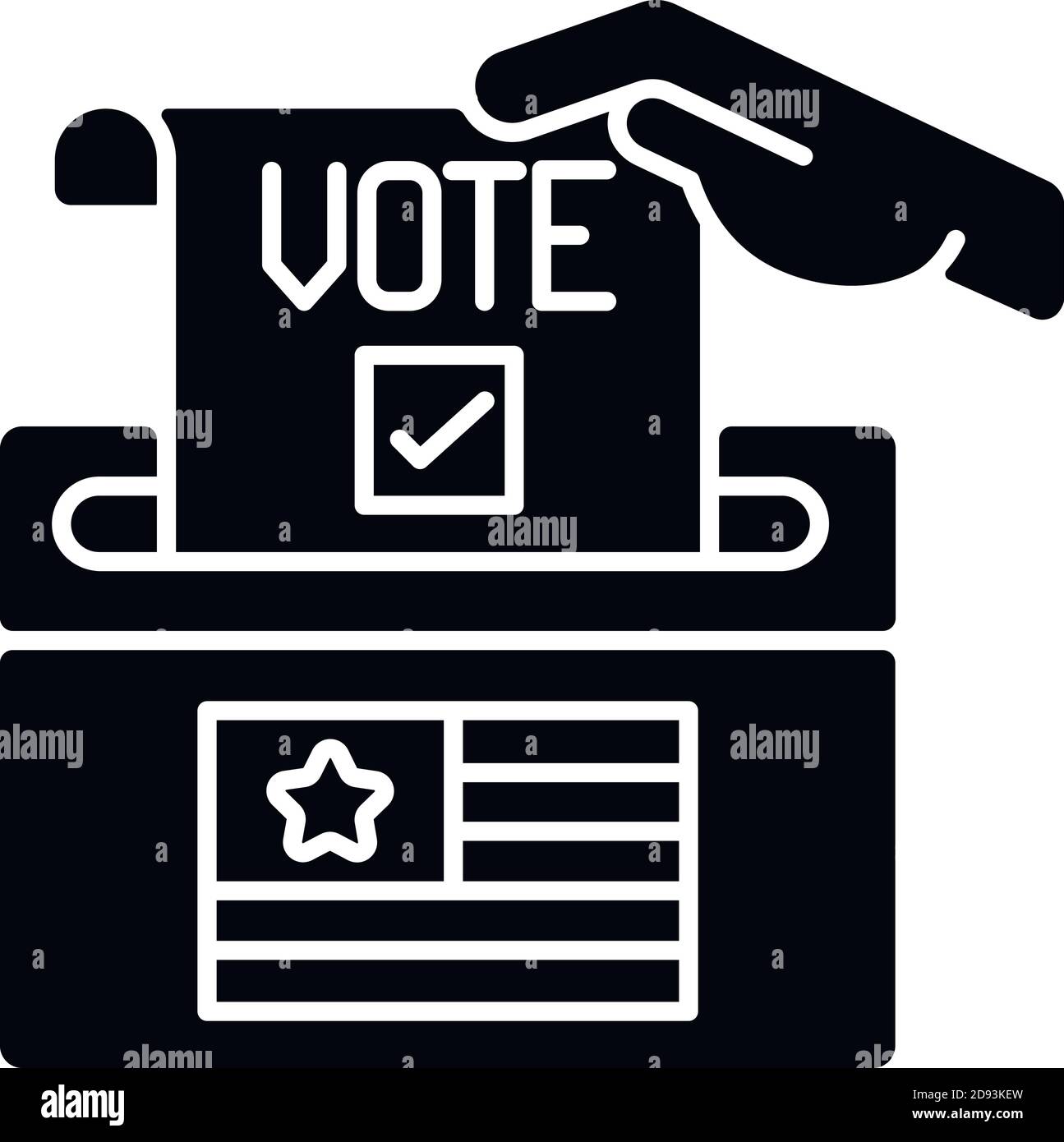 Ballot drop box black glyph icon Stock Vector Image & Art - Alamy