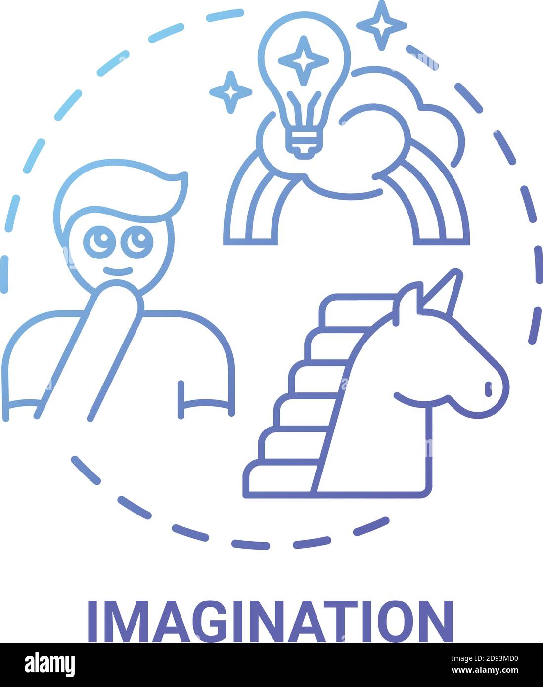 Imagination concept icon Stock Vector Image & Art - Alamy