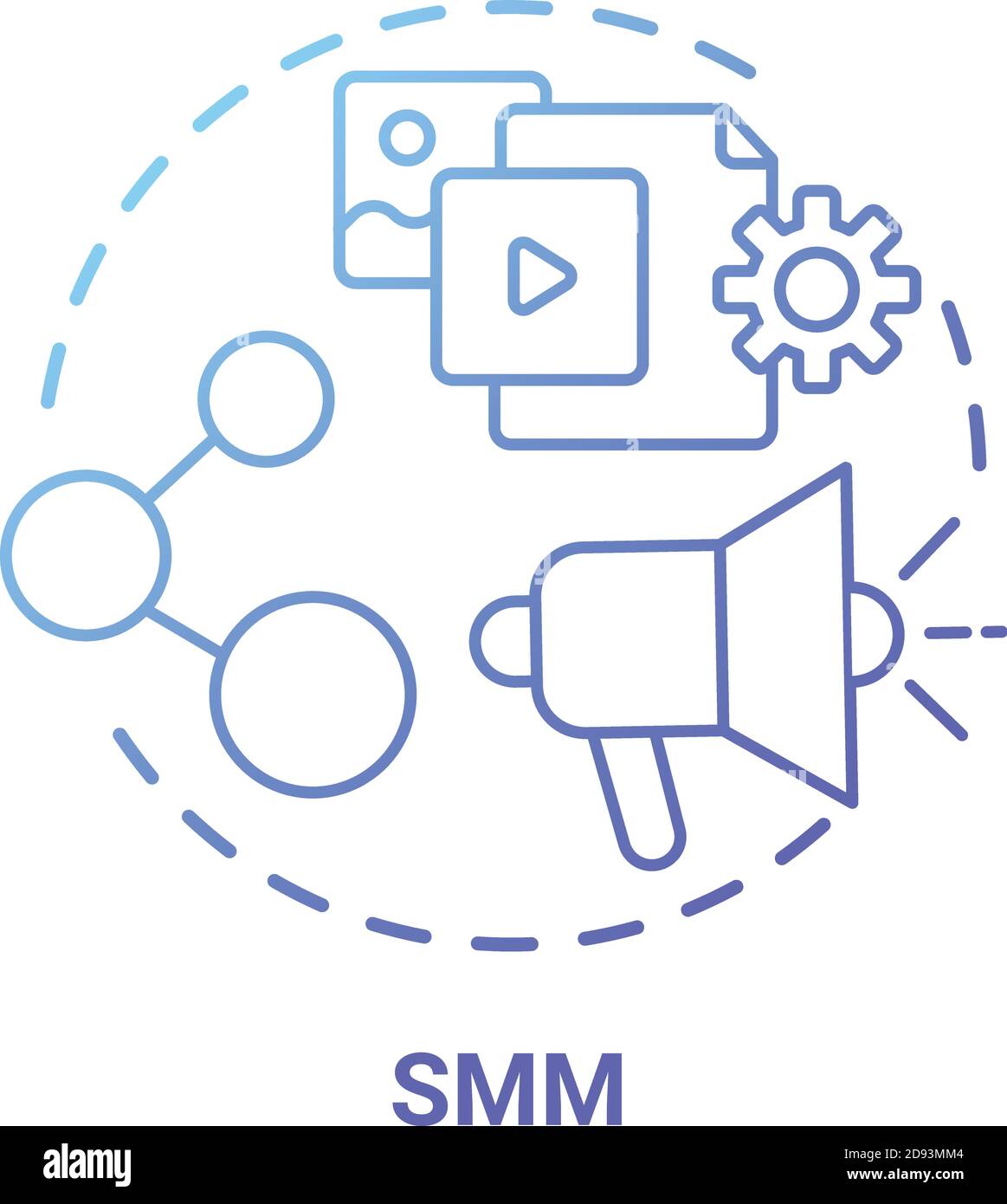 Smm concept icon Stock Vector Image & Art - Alamy