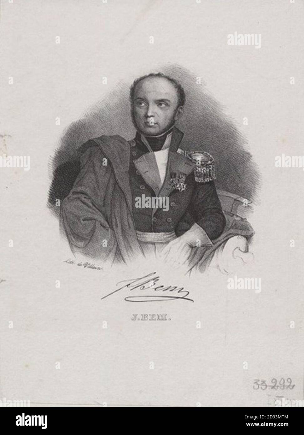 Józef Szymon Kurowski - Józef Bem 1832 Stock Photo - Alamy