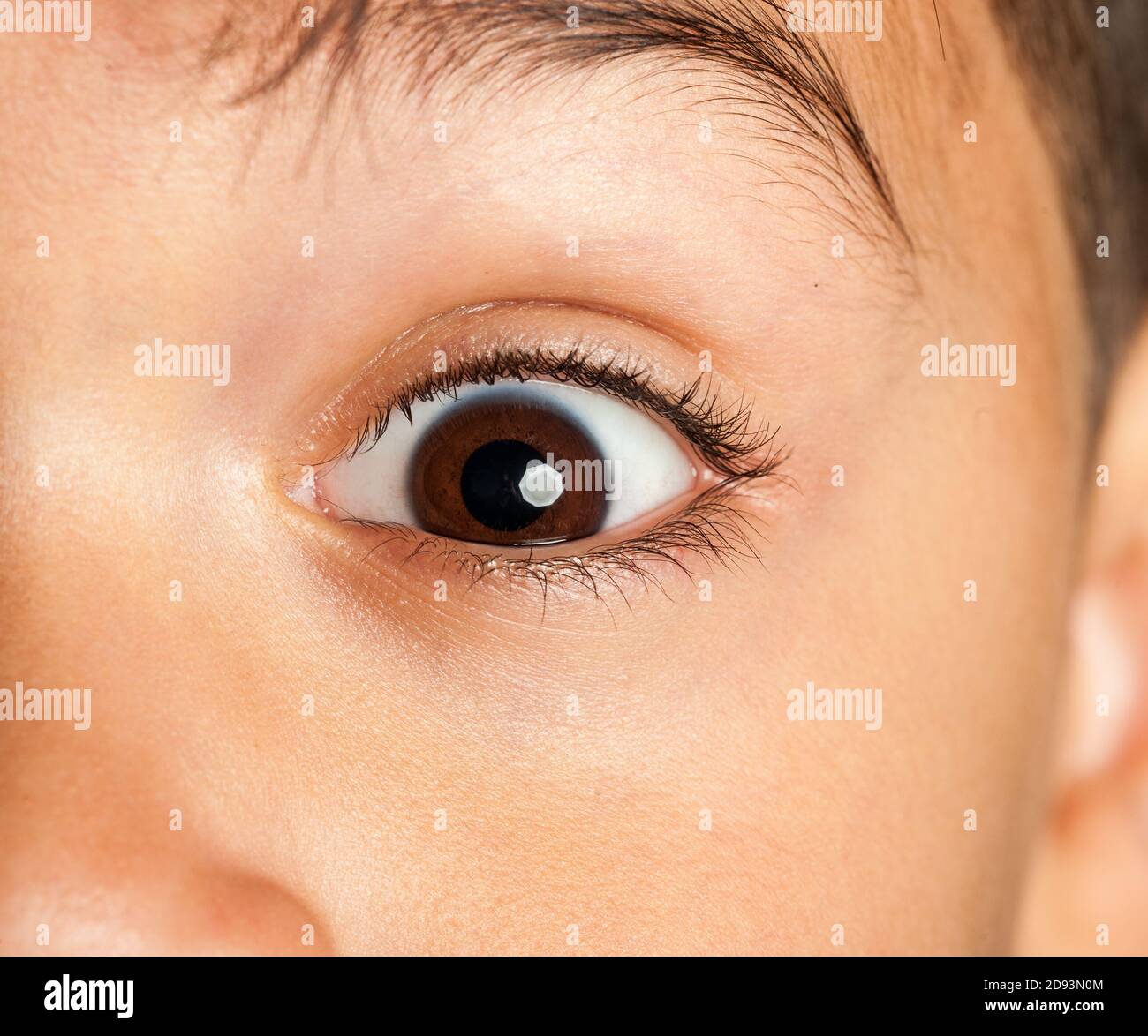image of a little boy eye open Stock Photo - Alamy