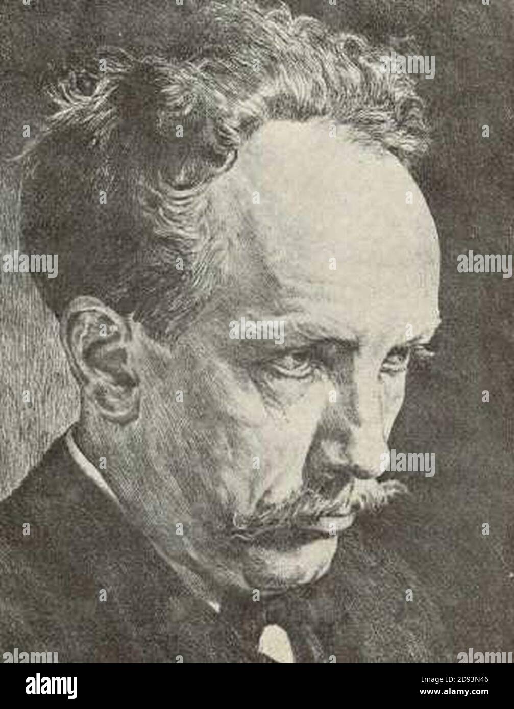 József Faragó (1866-1906) hungarian graphic artist Self-portrait Stock ...