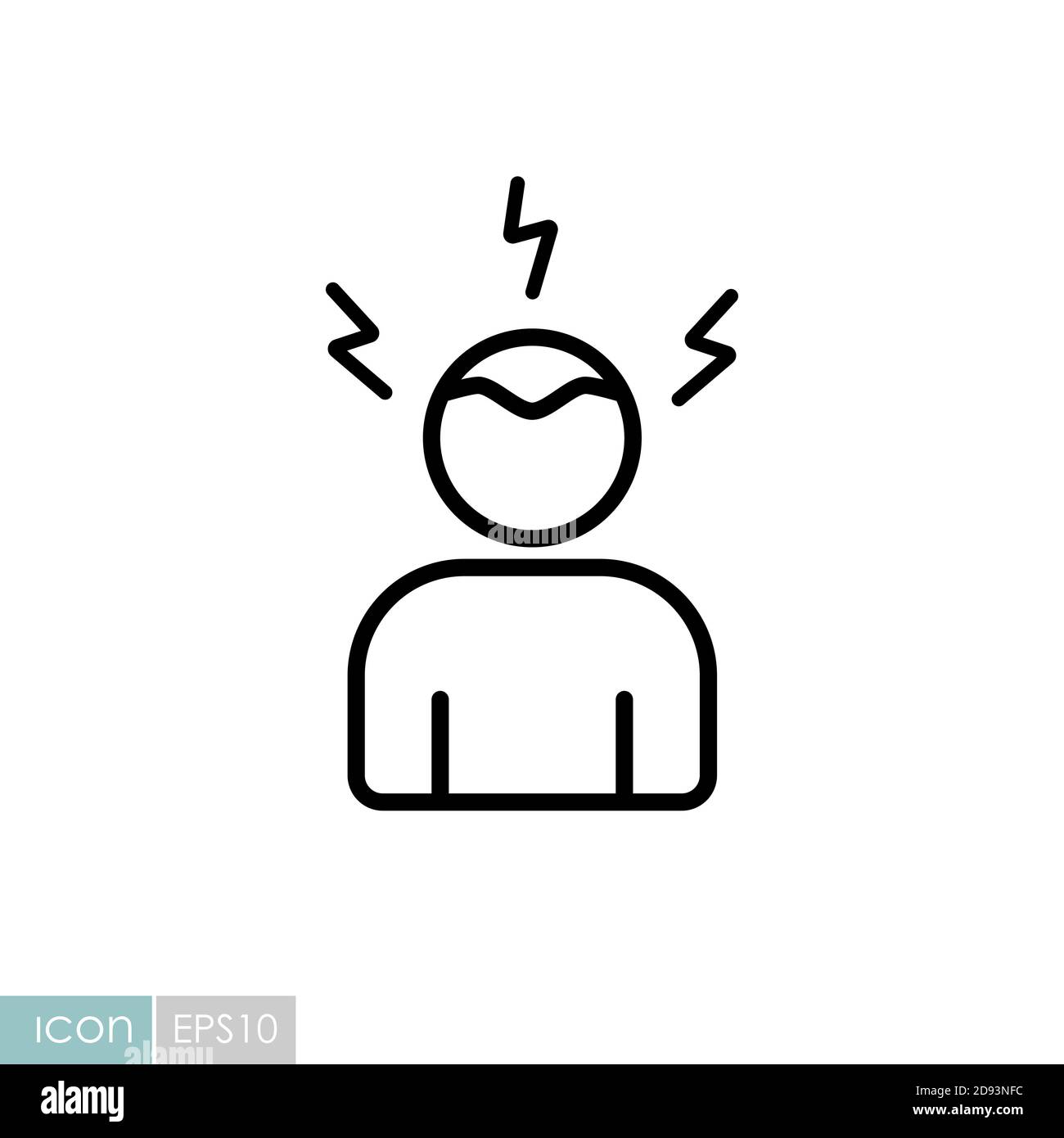 Novel Coronavirus symptoms headaches vector icon. Graph symbol for ...