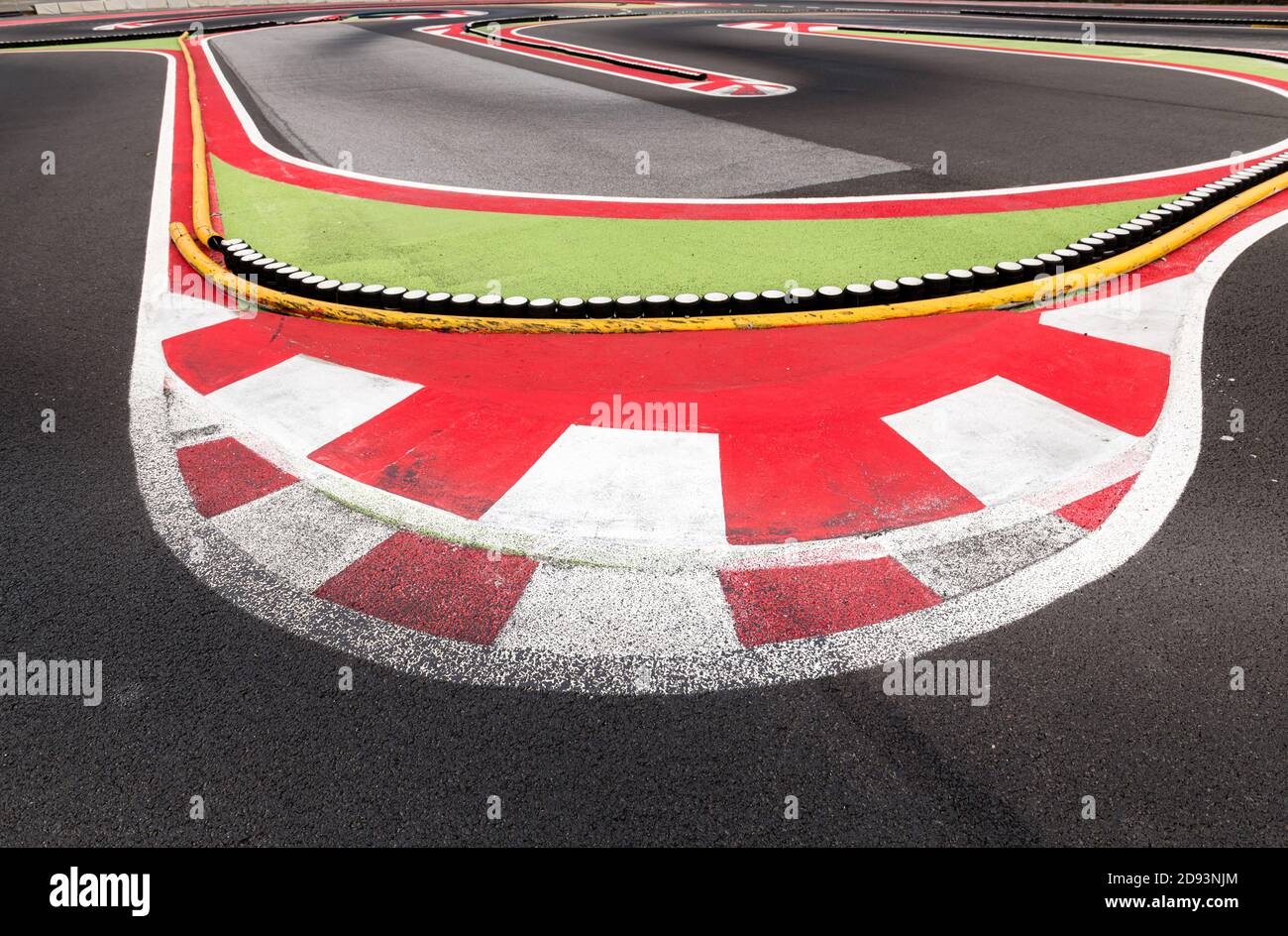 Motor sport game circuit for models racing track turn and curb Stock ...