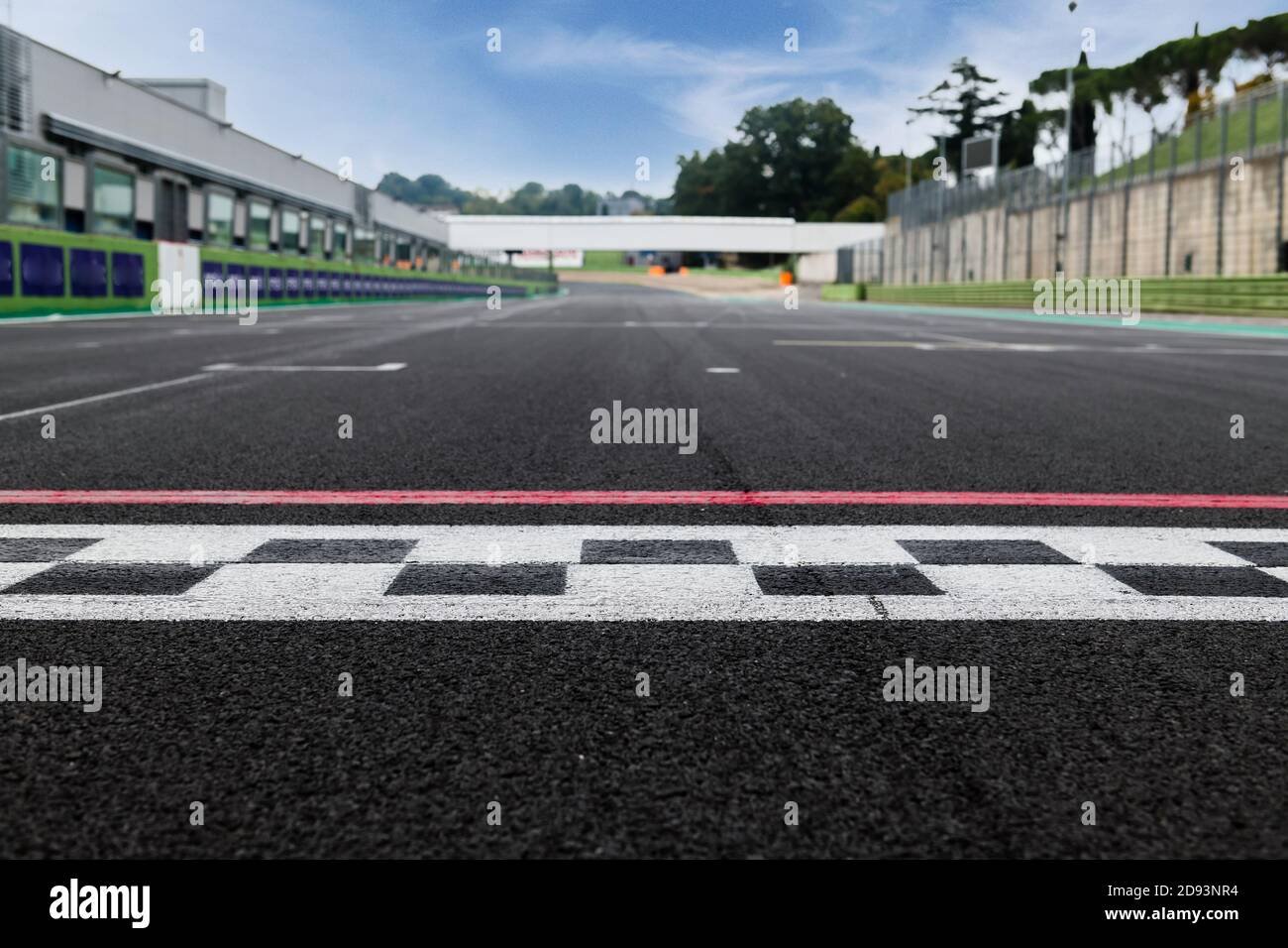 Checkered Line On Track