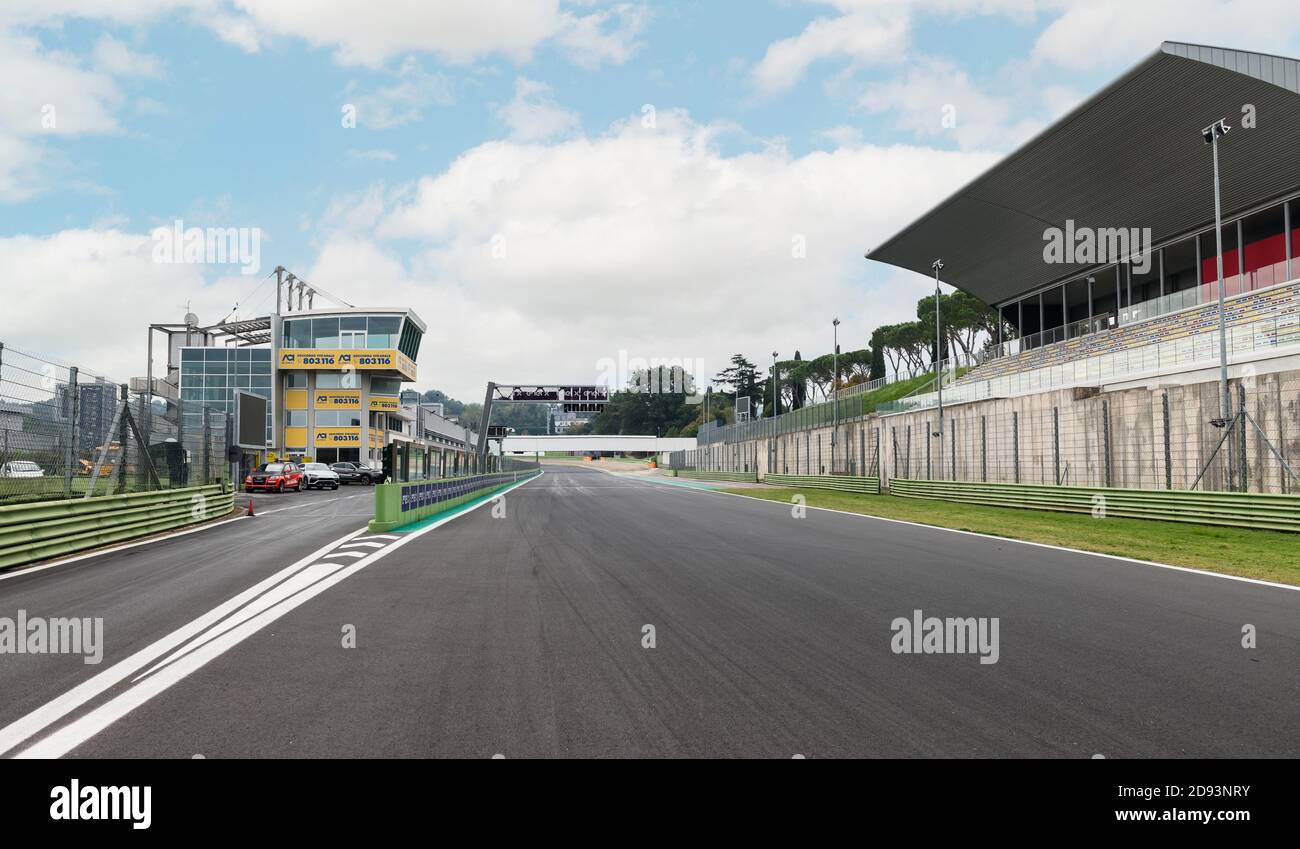 Vallelunga, Italy, 23 october 2020. Motor sport circuit asphalt track ...