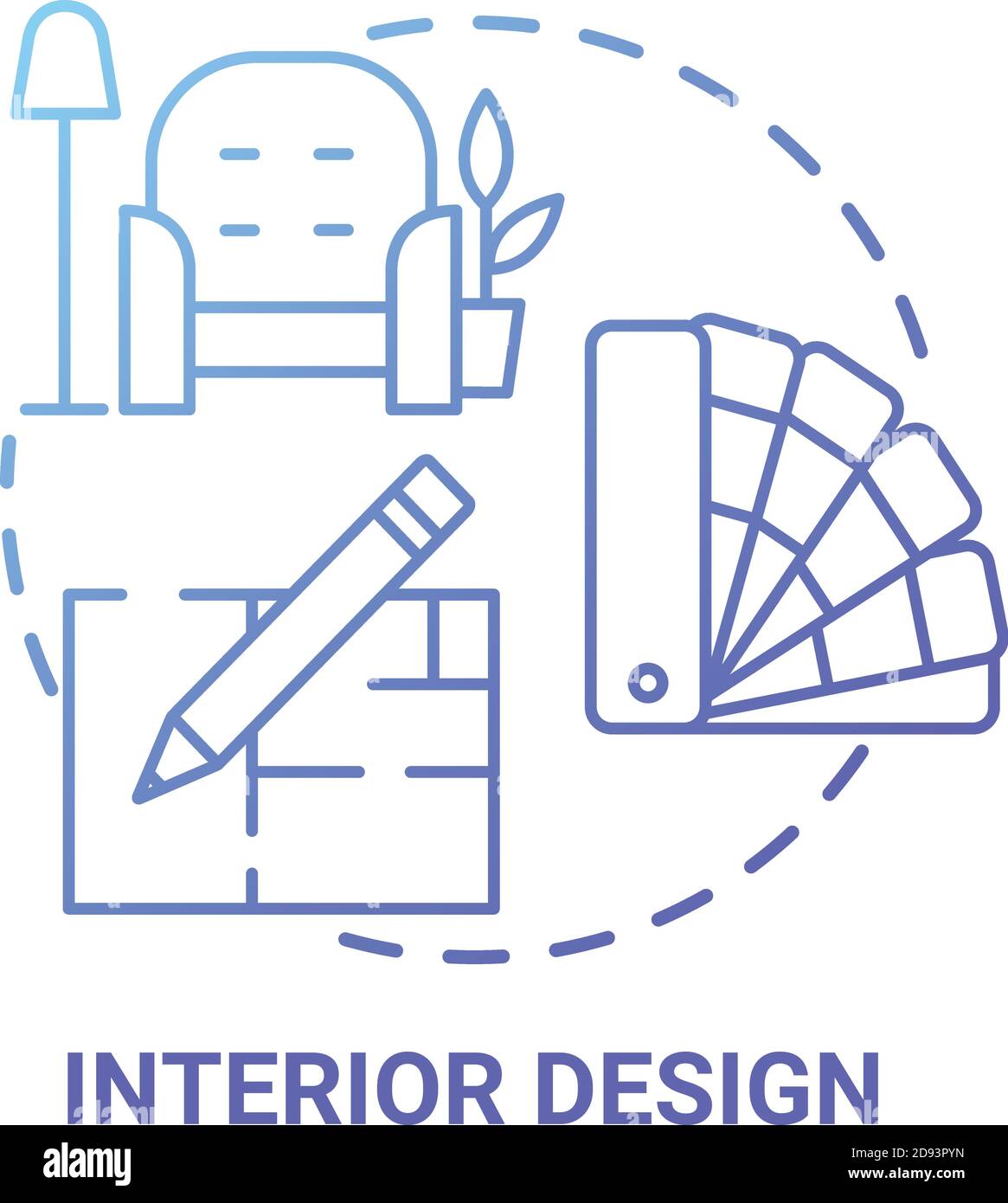 Interior design concept icon Stock Vector Image & Art - Alamy