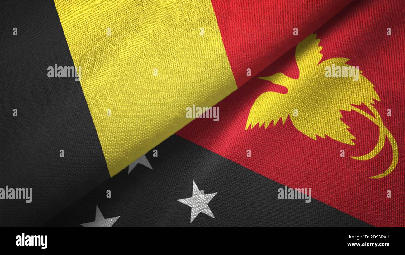 Belgium papua new guinea flag hi-res stock photography and images - Alamy