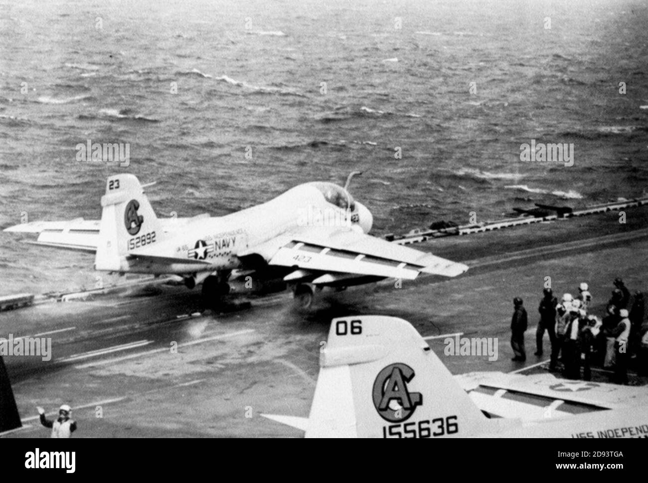 KA-6D VA-65 launching from USS Independence (CVA-62) c1971 Stock Photo ...