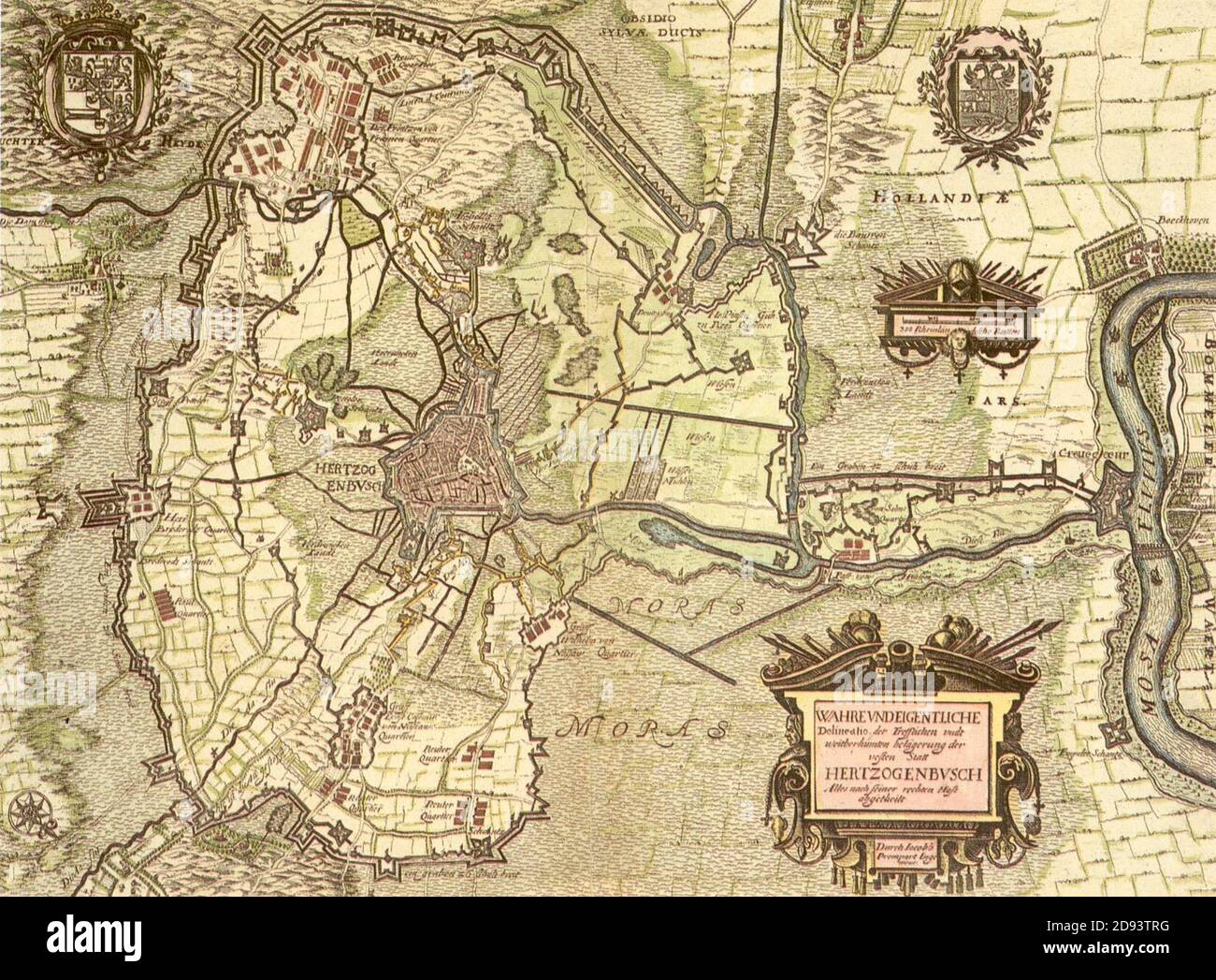 Kaart 'sHertogenbosch 1629 Stock Photo - Alamy