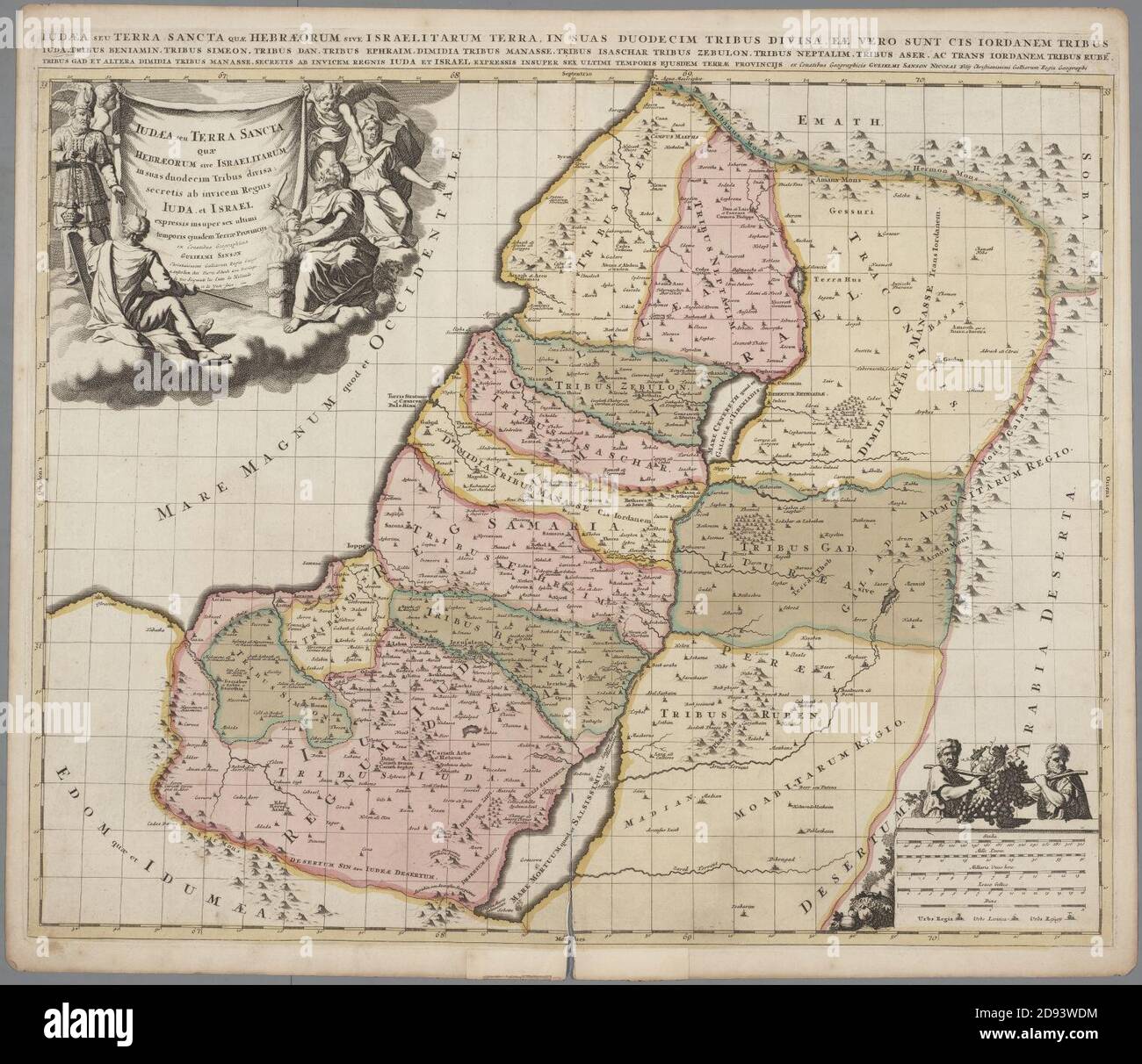 Kaart van Juda en Israël, objectnr A 16204 Stock Photo - Alamy