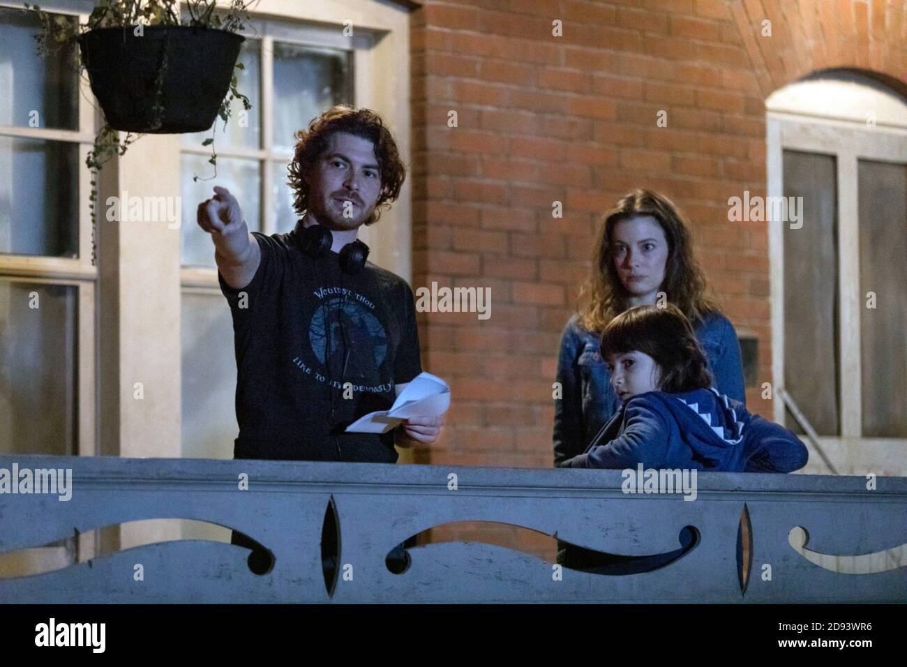 COME PLAY, (aka LARRY), from left: director Jacob Chase, Azhy Robertson ...