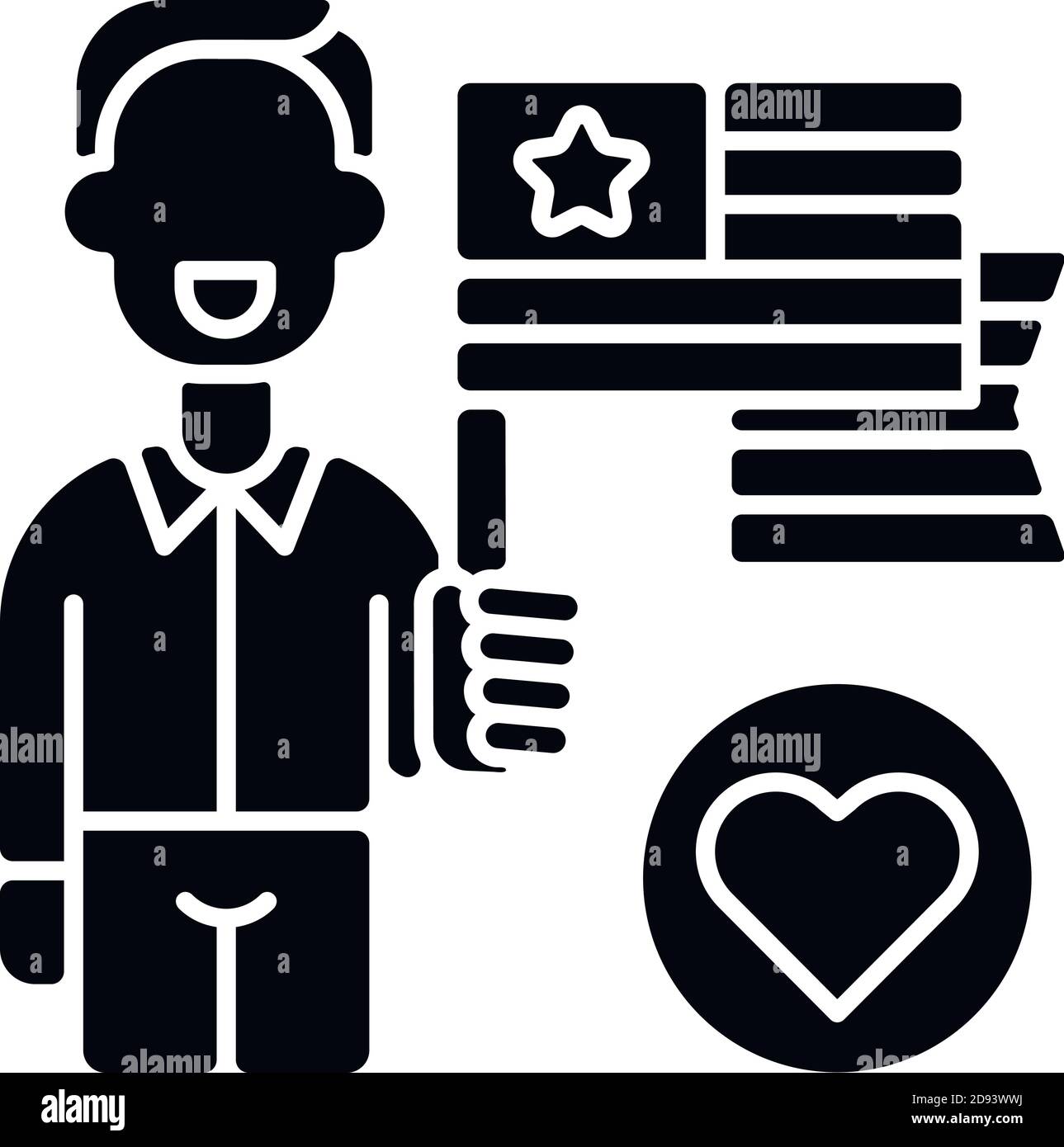 Patriotism black glyph icon Stock Vector Image & Art - Alamy