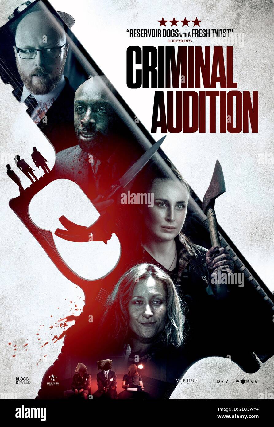CRIMINAL AUDITION, poster, from top: Rich Keeble, Ben Scheck, Rebecca ...