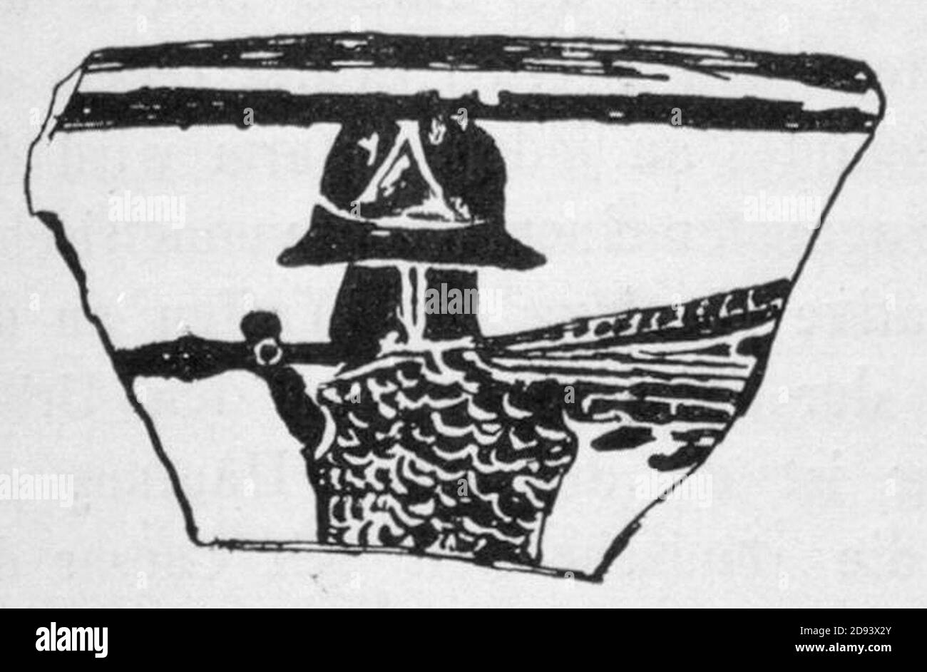 Kabirenvasenfragment mit Tropaion Stock Photo - Alamy