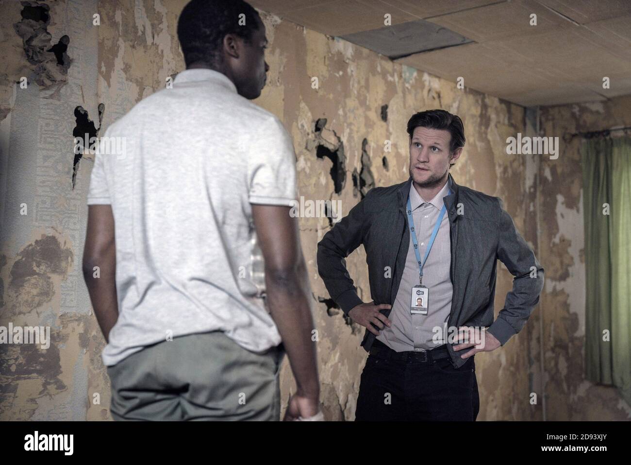 HIS HOUSE, from left: Sope Dirisu, Matt Smith, 2020. ph: Aidan Monaghan ...