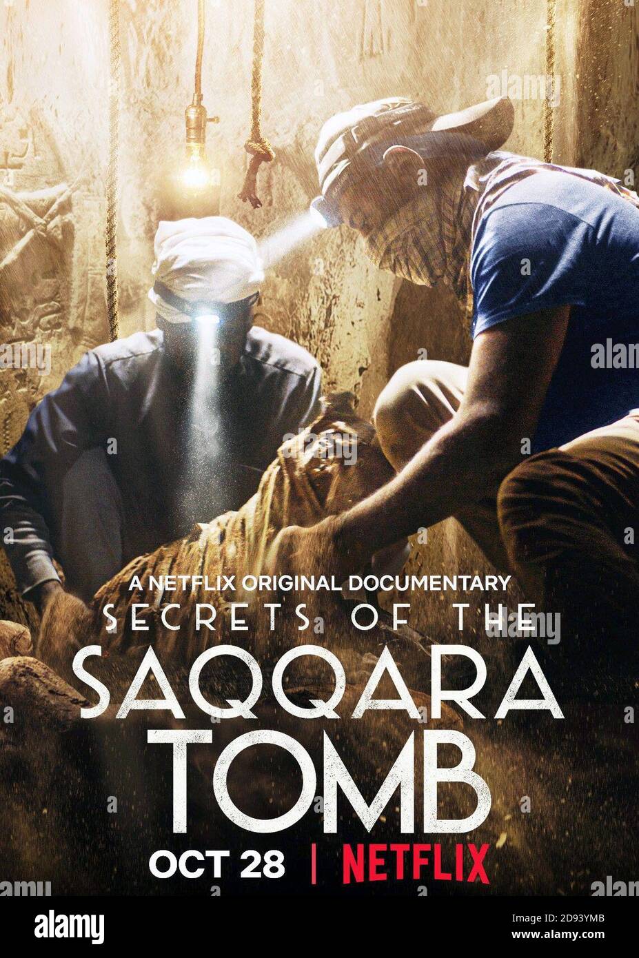 SECRETS OF THE SAQQARA TOMB, US poster, removing mummies from the 4000 ...