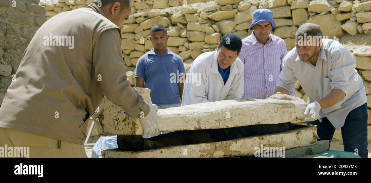 SECRETS OF THE SAQQARA TOMB, opening a sacophagus found in the 4000 ...