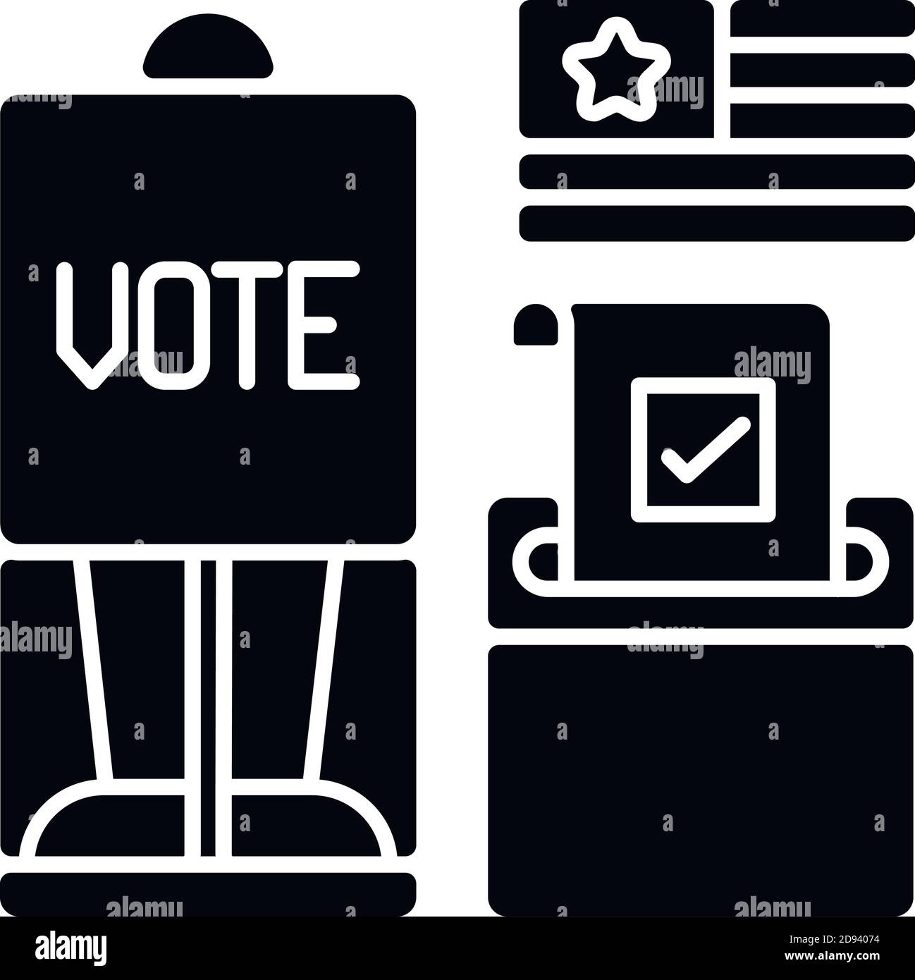 American voting station Stock Vector Images - Alamy
