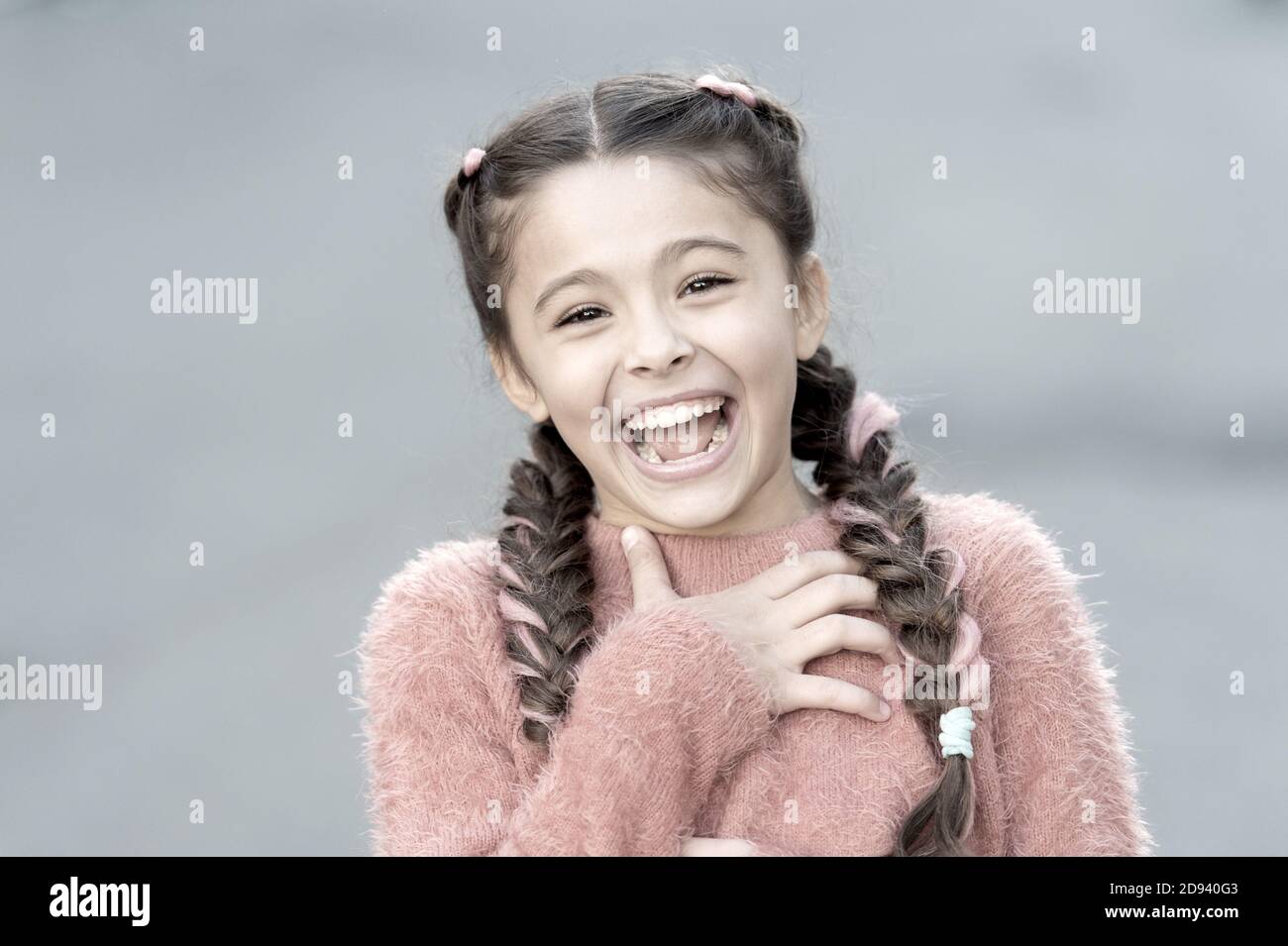 Emotions concept. Almost died laughing. Humor and react funny story ...