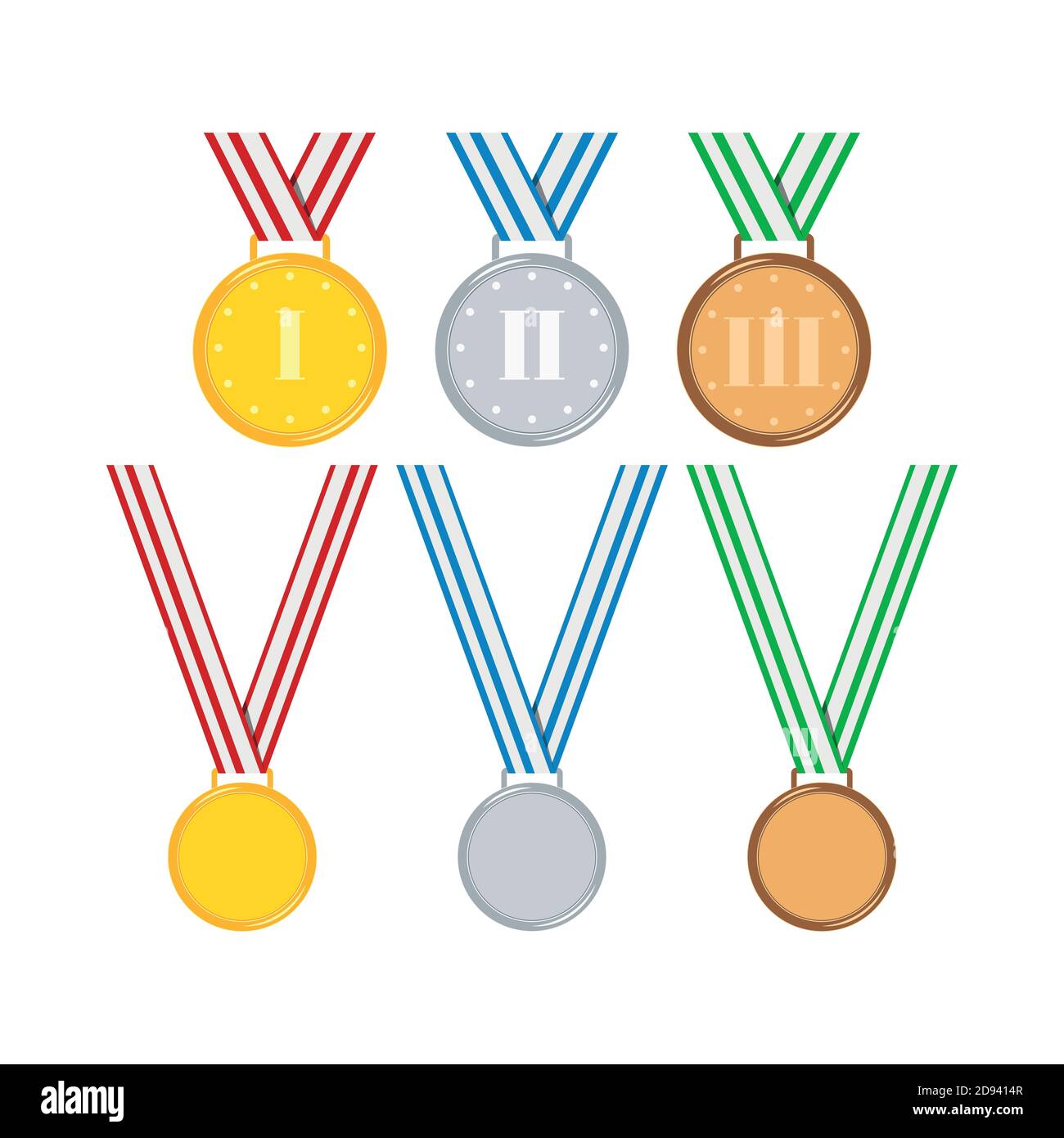Metal Medal Ribbon Icon Cartoon High Resolution Stock Photography and ...