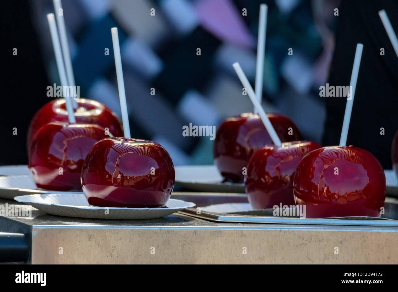 Caramelized apple on stick hi-res stock photography and images - Alamy