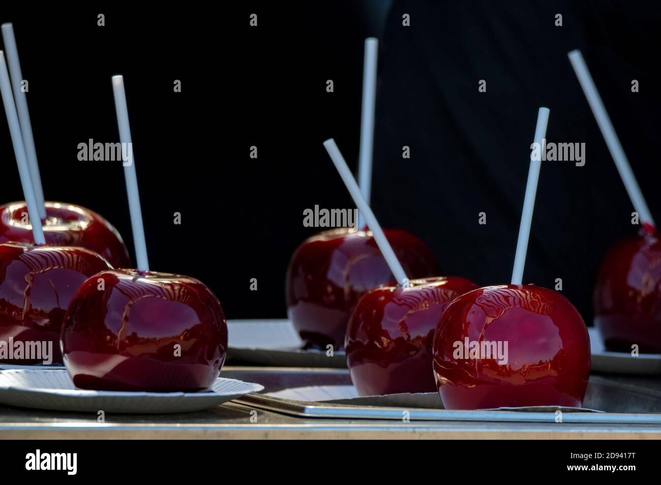 Caramelized apple on stick hi-res stock photography and images - Alamy