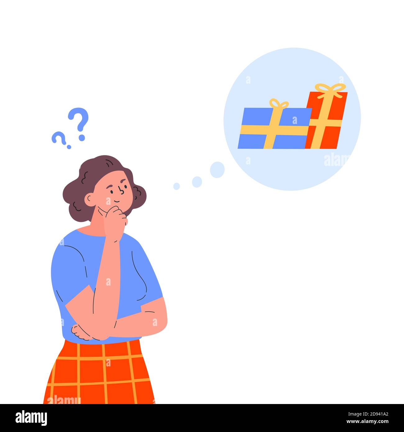 Teen girl thinking Stock Vector Images - Alamy