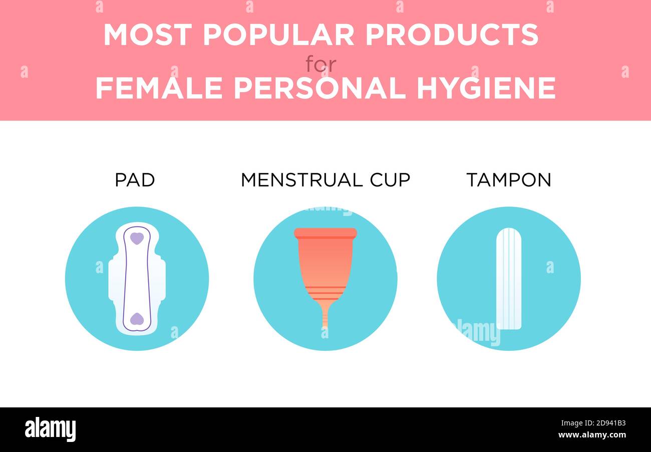 Female personal hygiene Vector illustration in flat design Stock Vector ...