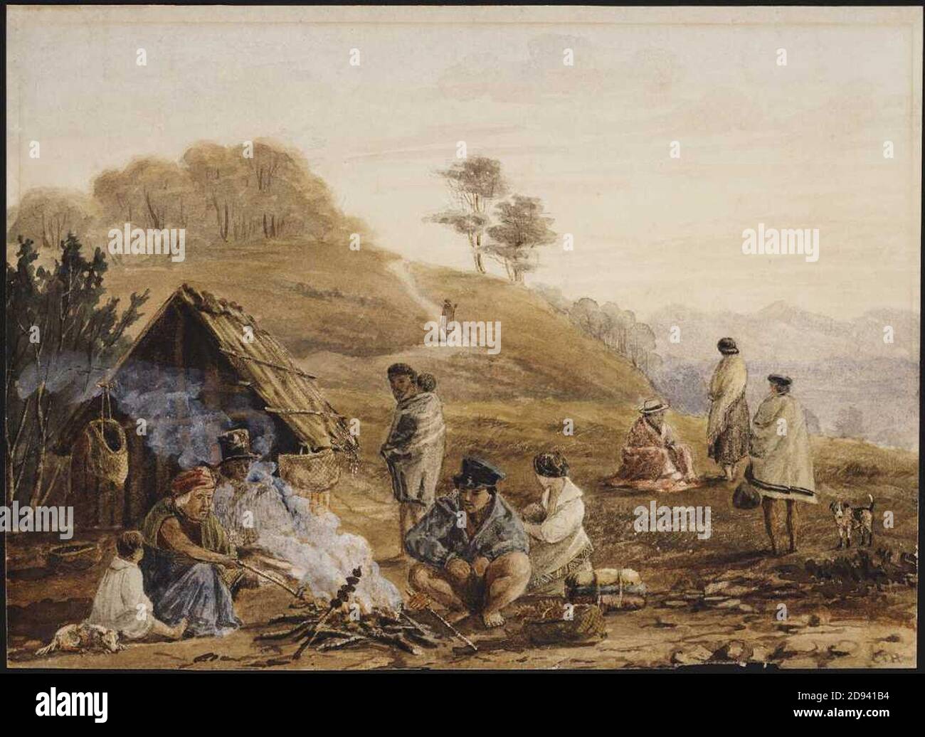 Kai time, watercolour by Charles Hemus Stock Photo - Alamy