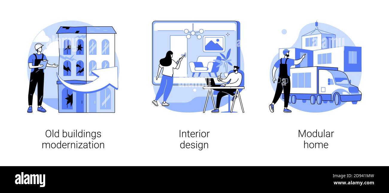 Architecture and building abstract concept vector illustrations Stock ...