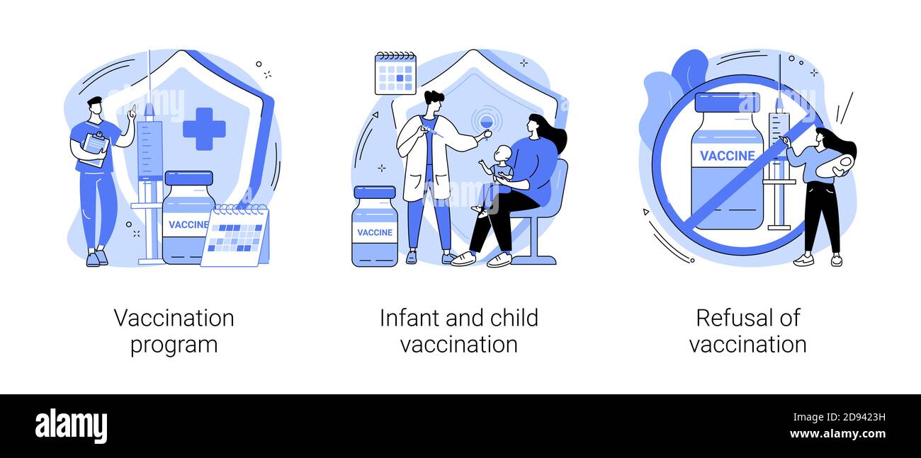 Mandatory immunization abstract concept vector illustrations Stock ...