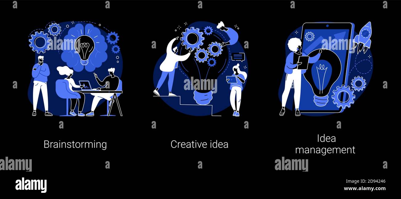 Creative thinking abstract concept vector illustrations Stock Vector ...