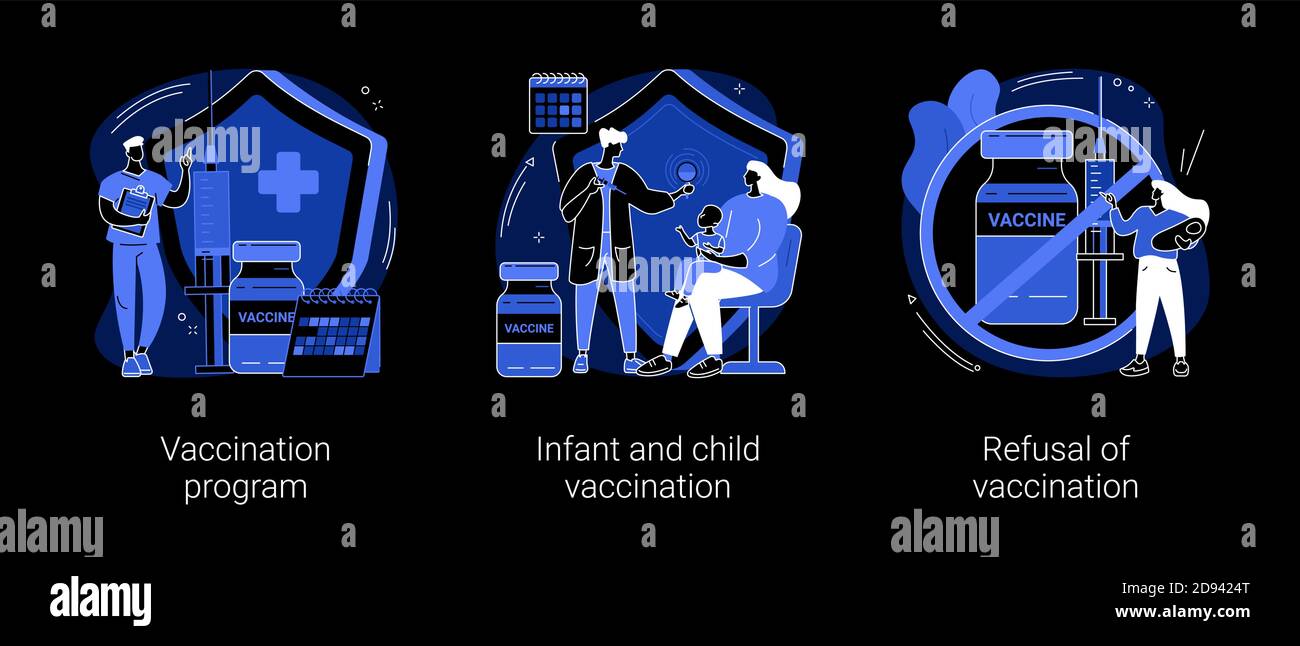 Mandatory immunization abstract concept vector illustrations Stock ...