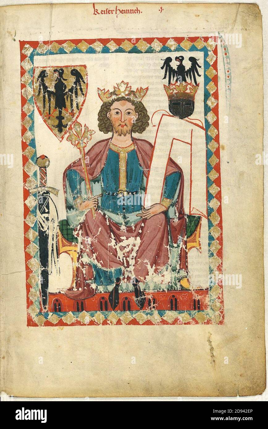 Kaiser Heinrich VI. im Codex Manesse Stock Photo - Alamy